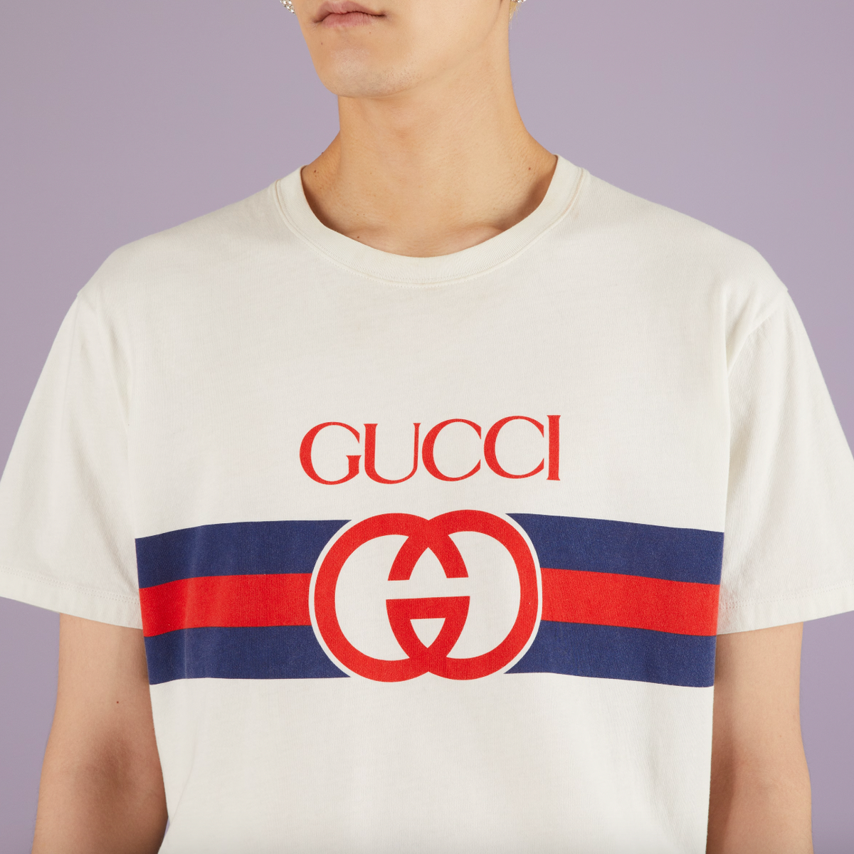Gucci White Interlocking G-Cotton T-Shirt – ICETIME LUXE Gucci White Interlocking G-Cotton T-Shirt – ICETIME LUXE